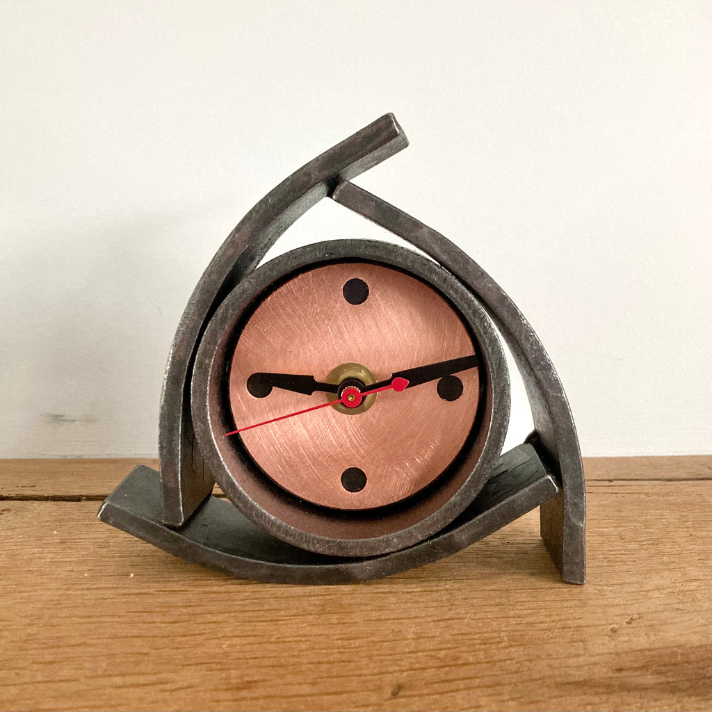 Wrought Iron Tri Angle Clock – ArcadiaPTown